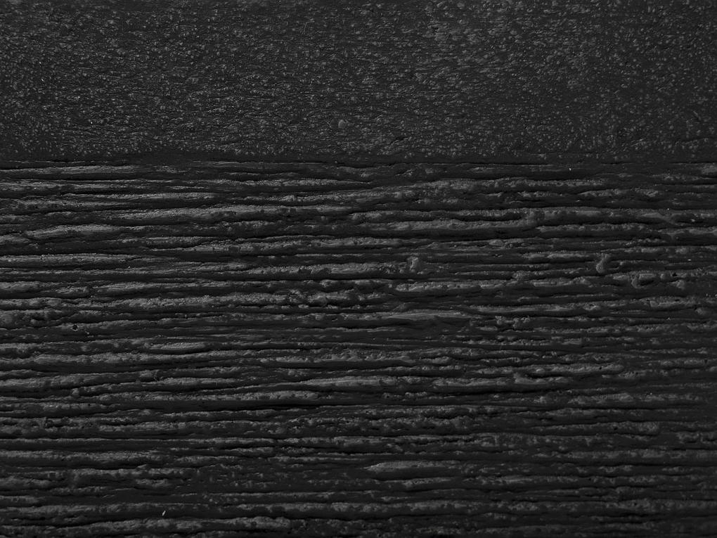 Květináč černý čtvercový 30x30x28 cm PAROS Beliani