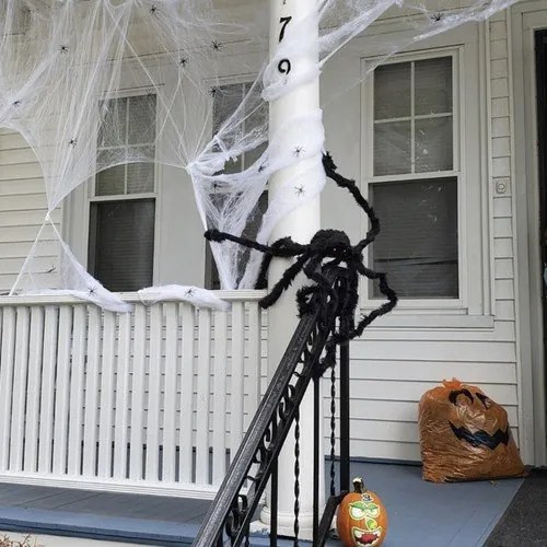 Dekorace Halloween obří pavouk 90 cm černá Malatec 21832