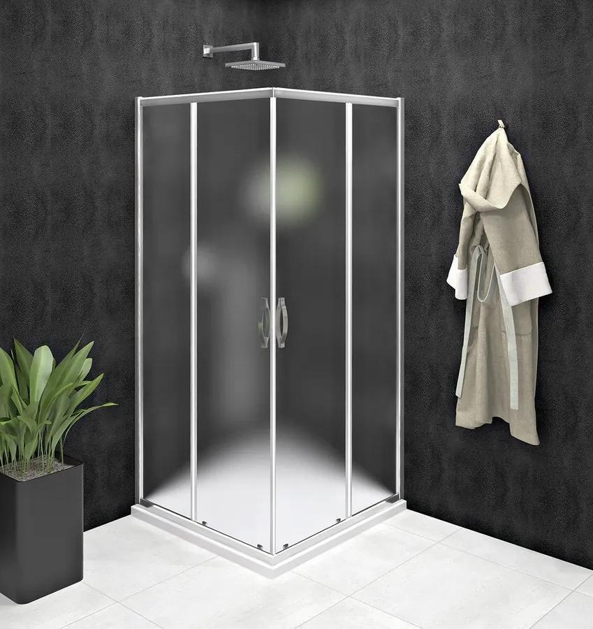 Gelco, SIGMA SIMPLY sprchové dveře posuvné pro rohový vstup 800 mm, sklo BRICK, GS2480