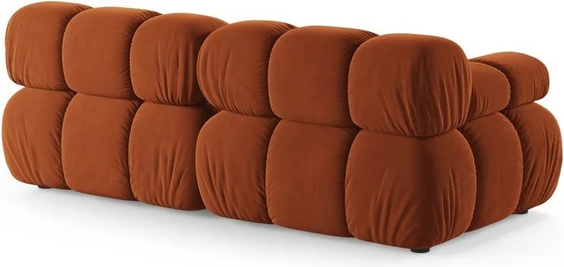 Sametová modulární pohovka v terakotové barvě 188 cm Bellis – Micadoni