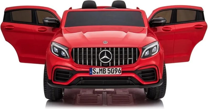 LEAN CARS Elektrické autíčko Mercedes GLC 63S LED MP3 červené