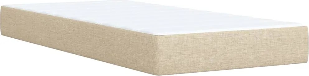 Box spring postel s matrací krémová 90x200 cm textil 3285107