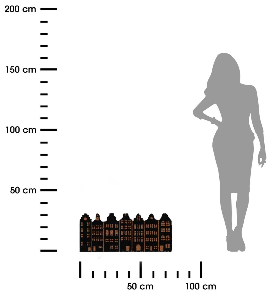 Venkovní rohožka Town, 75x30 cm