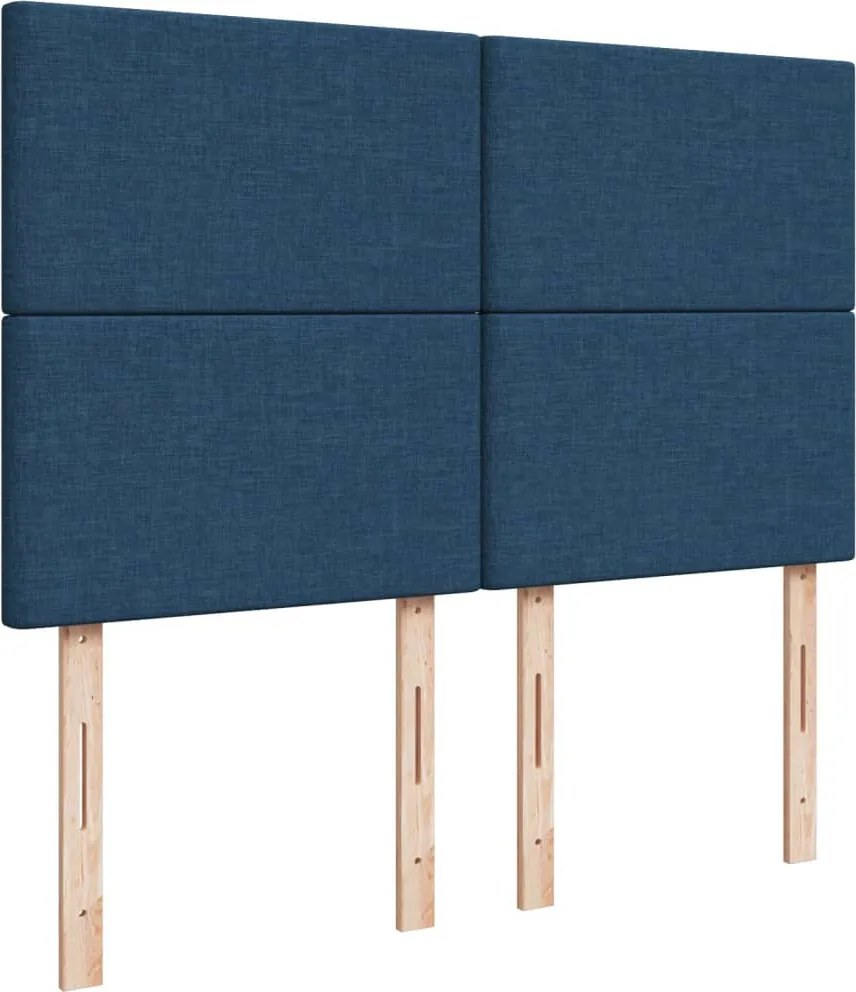 Box spring postel s matrací modrá 160x200 cm textil 3291330