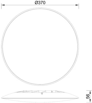 Mantra Slim, bílé stropní svítidlo, LED 24W, CCT 3000/4000/5000K, průměr 37cm