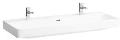 Laufen Pro S - Umyvadlo, 120x47 cm, 2 otvory pro baterie, bílá H8149650001071
