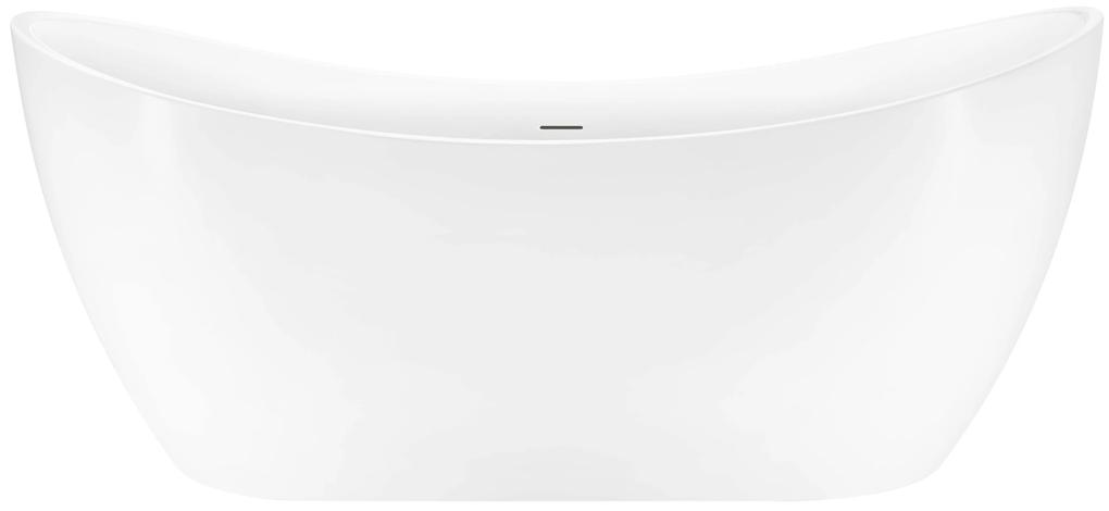 Rea Kerrano, volně stojící vana 152x73 cm se sifonem a zátkou click-clack, bílá, REA-W2002