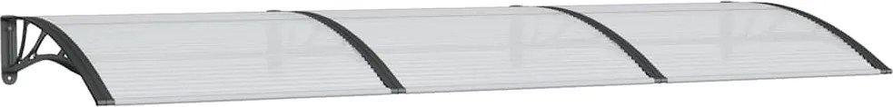 Vchodová stříška černá 300 x 100 cm polykarbonát 153569