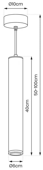 Lustr na lanku PORTER 1xGU10/8W/230V bílá