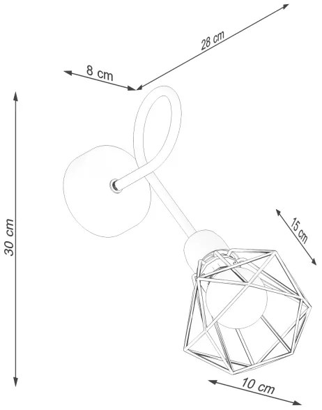 Sollux SL.1108 - Nástěnné svítidlo ARTEMIS 1xE14/40W/230V černá