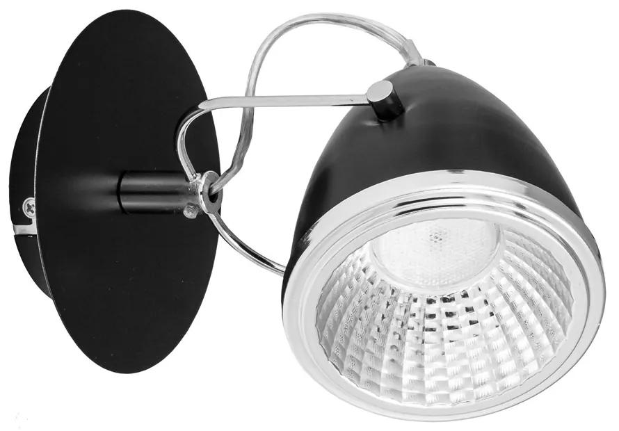 TPS Nástěnné osvětlení Oliver Incl. 1xGU10 LED 5,5W - Černá / Chrom
