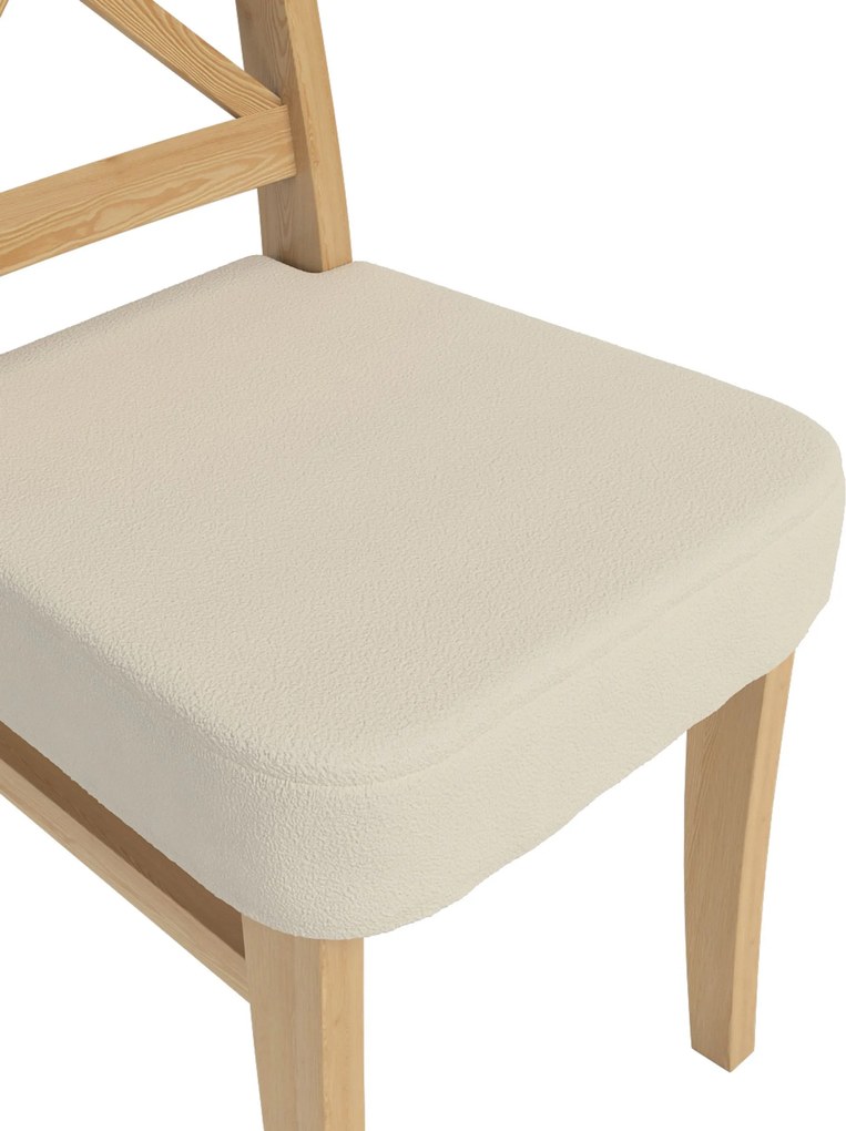 Sedák na židli IKEA Ingolf barva béžová látka pletený vzor