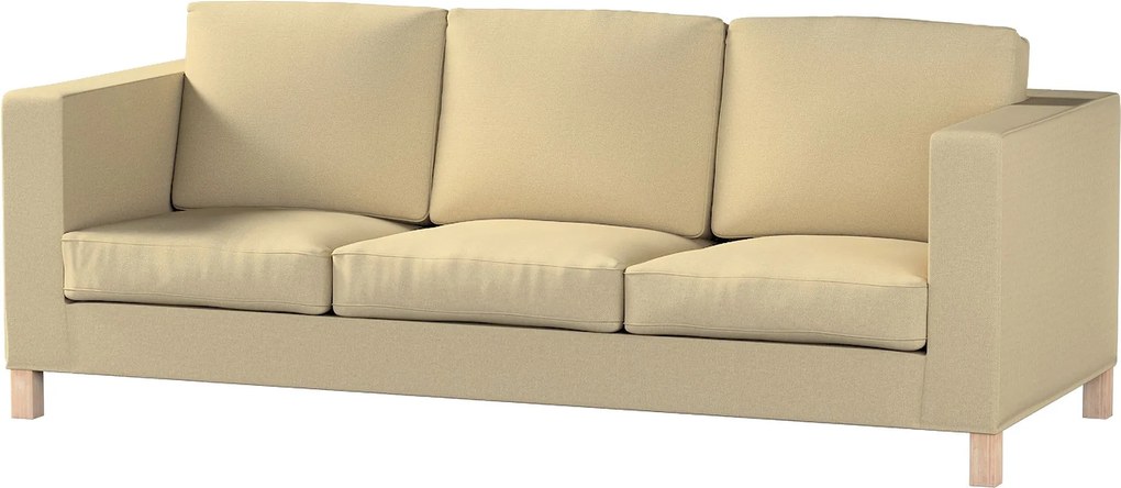 Potah na pohovku IKEA  Karlanda 3-místná nerozkládací, krátký barva zelená látka pletený vzor