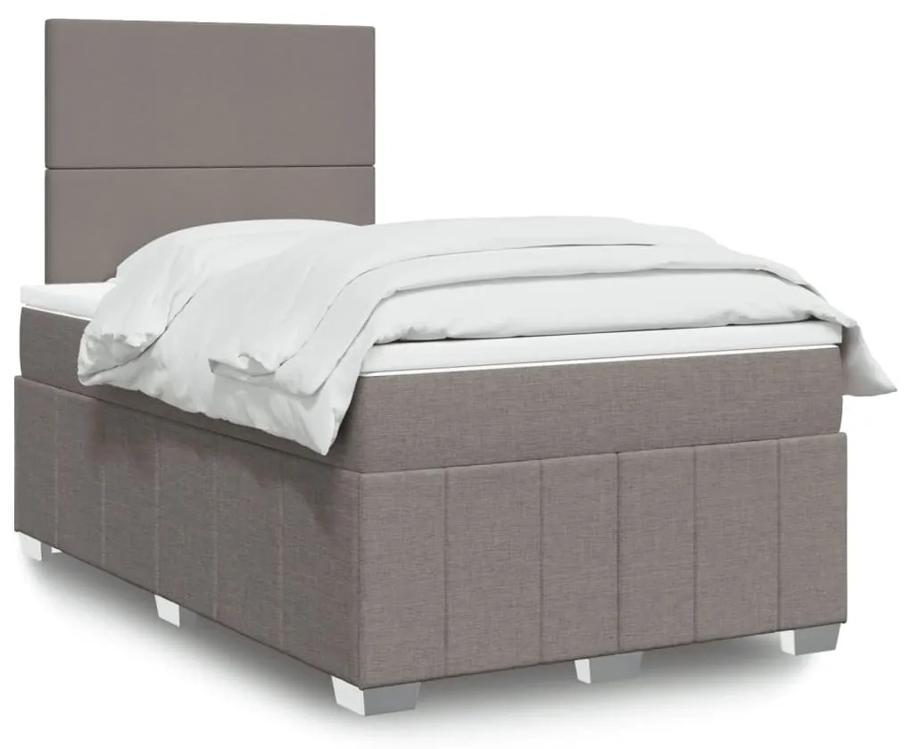 Box spring postel s matrací taupe 120x190 cm textil 3293904