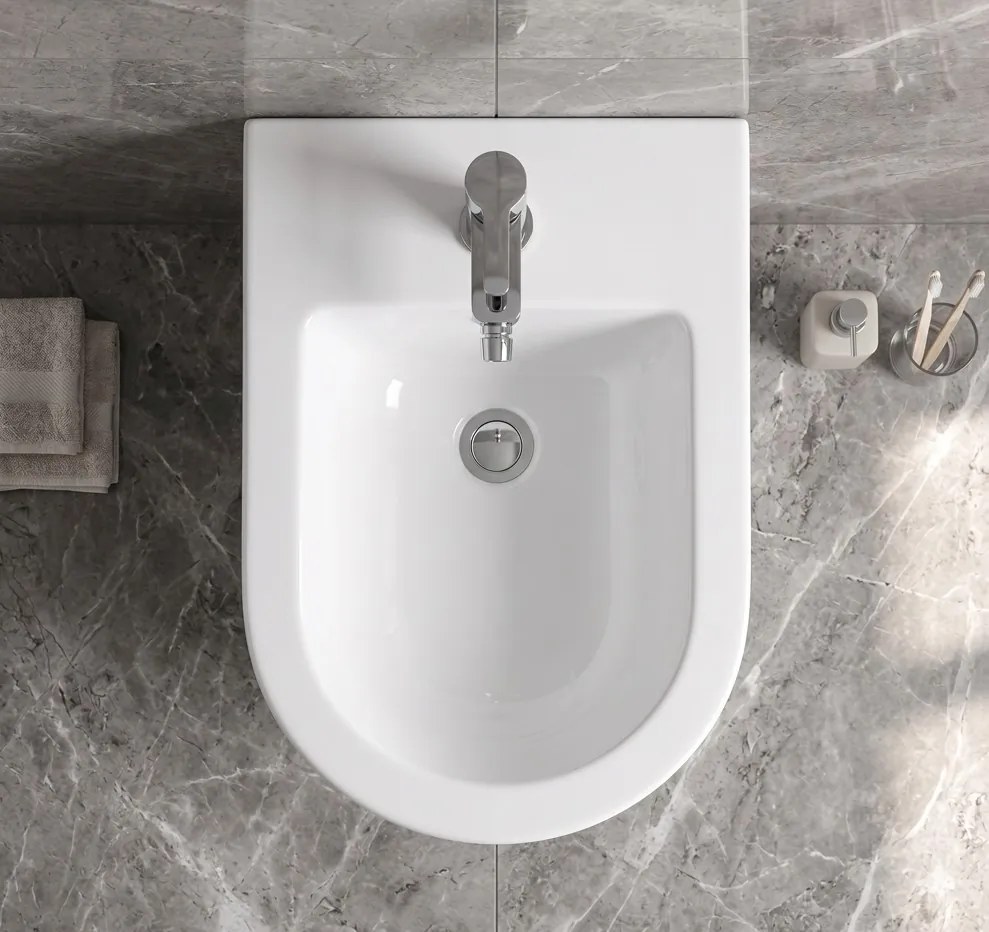Erga Lily, závěsný bidet 490x360x320 mm, bílá lesklá, ERG-V03-LILY-BD-WH