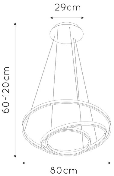 Lucide 46402/99/31 - LED Stmívatelný lustr na lanku TRINITI LED/136W/230V bílá