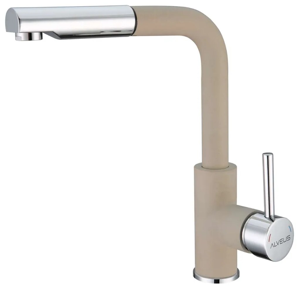 Alveus Siros - Dřezová baterie s výsuvnou koncovkou, beige/nerez 1129045