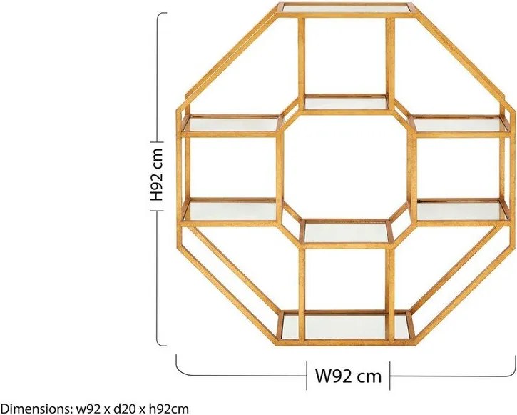 Patrová kovová police v přírodní barvě 92 cm Zariah – Premier Housewares