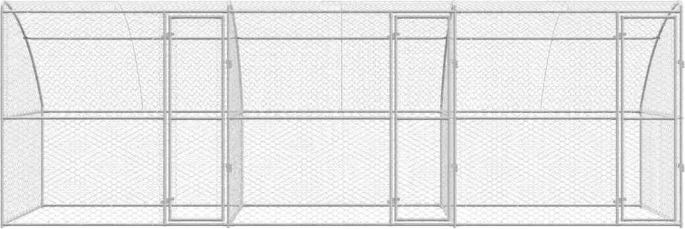 Psí kennel 3 ks Stříbrná 6 x 2 x 2 m Pozinkovaná ocel 3368334