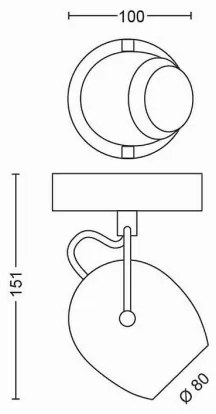 Philips 50611/30/P0 - LED Bodové svítidlo RIVANO LED/4,3W/230V