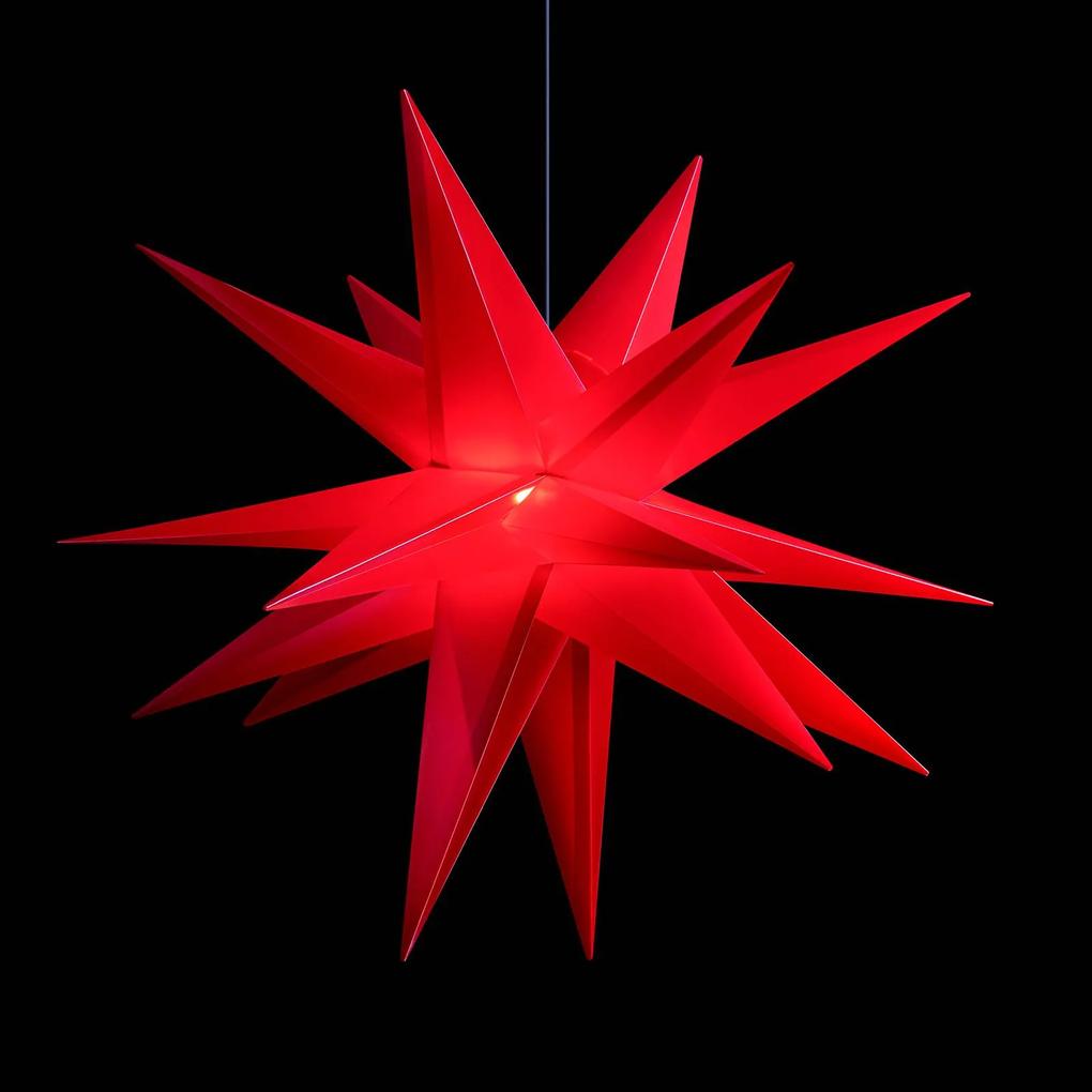 Červená plastová hvězda Jumbo Ø1m venkovní 18 cípů