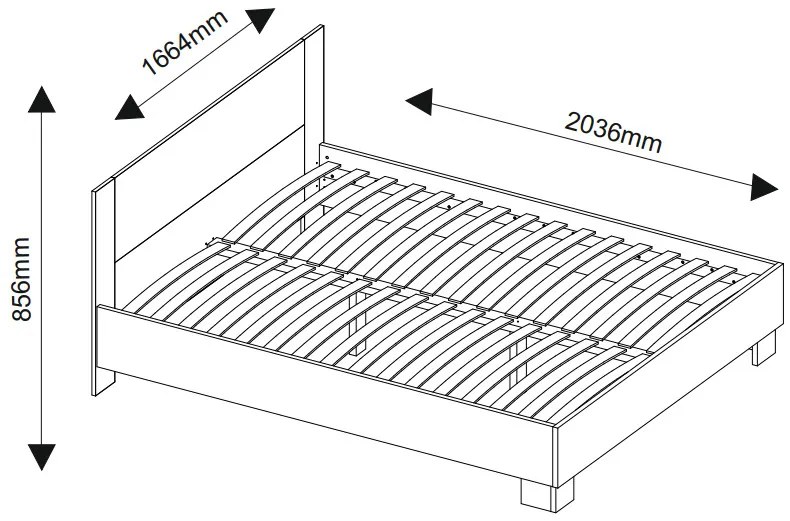 Postel 160 VERONIKA april/wenge
