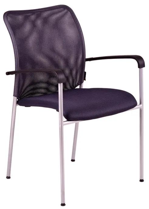 Jednací kovová židle Office Pro TRITON GRAY – s područkami, více barev Modrá DK 90