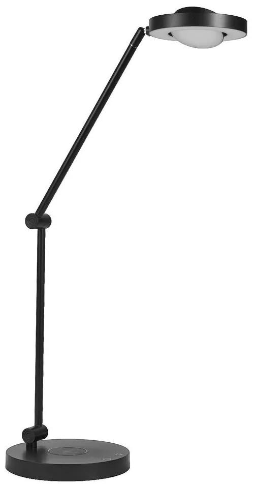 Chytré WiFi LED černé stolní svítidlo PANAN, laditelná bílá