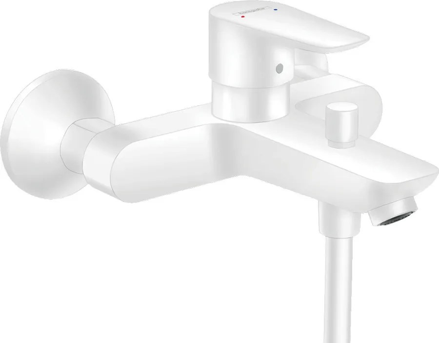 Hansgrohe Talis E, nástěnná páková vanová baterie, bílá matná, 71740700