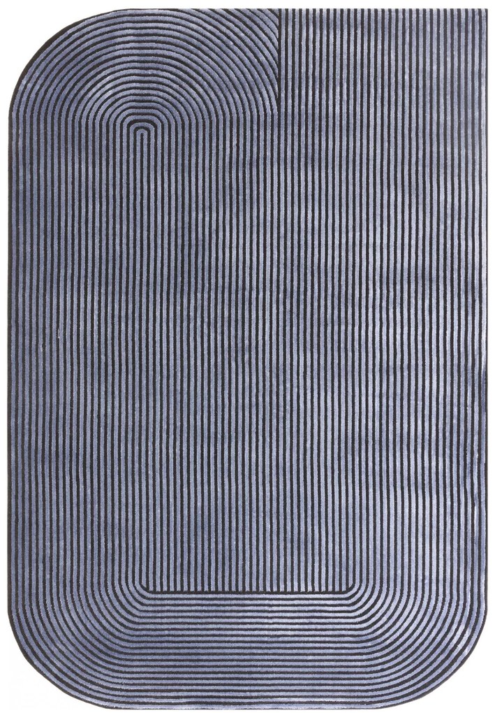 Tribeca Design Kusový koberec Zoom Shape Black Navy Rozměry: 200x290 cm