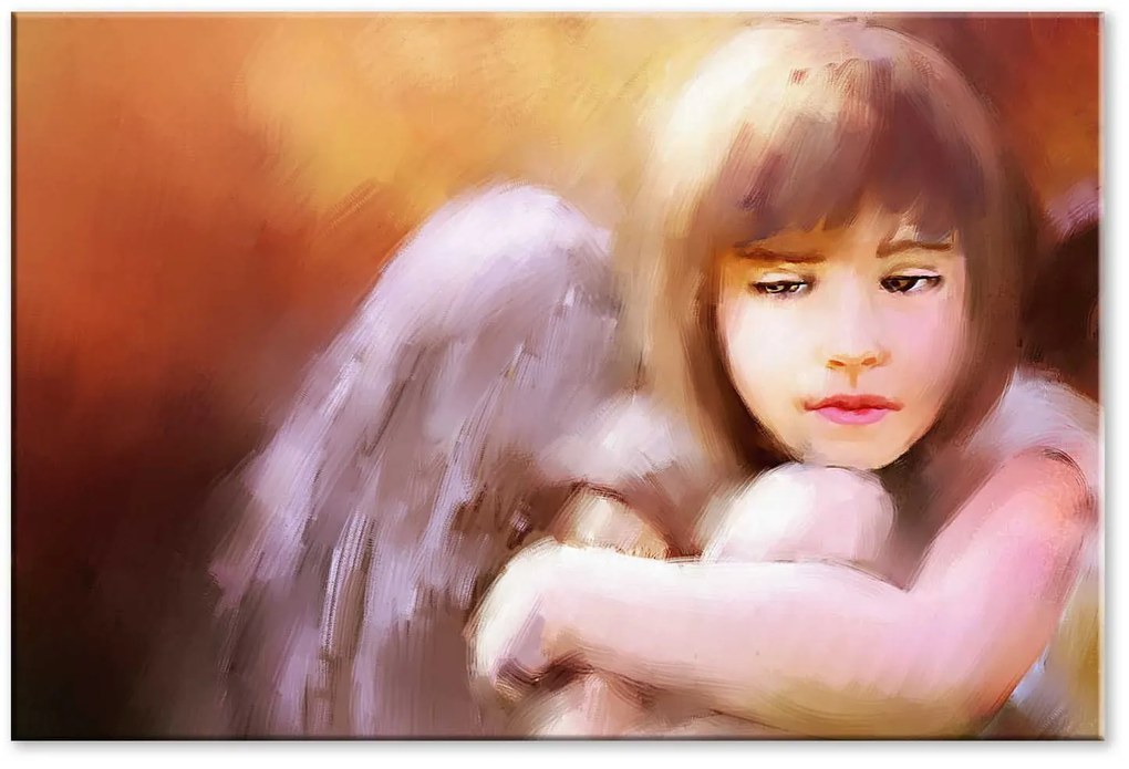 Obraz malovaný anděl Velikost (šířka x výška): 60x40 cm