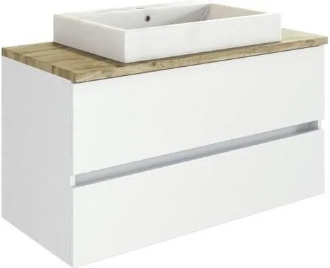 XXXLutz SKŘÍŇKA S UMYVADLEM, bílá, bílá, 100 cm Held - Online Only koupelnové skříňky - 000307010011
