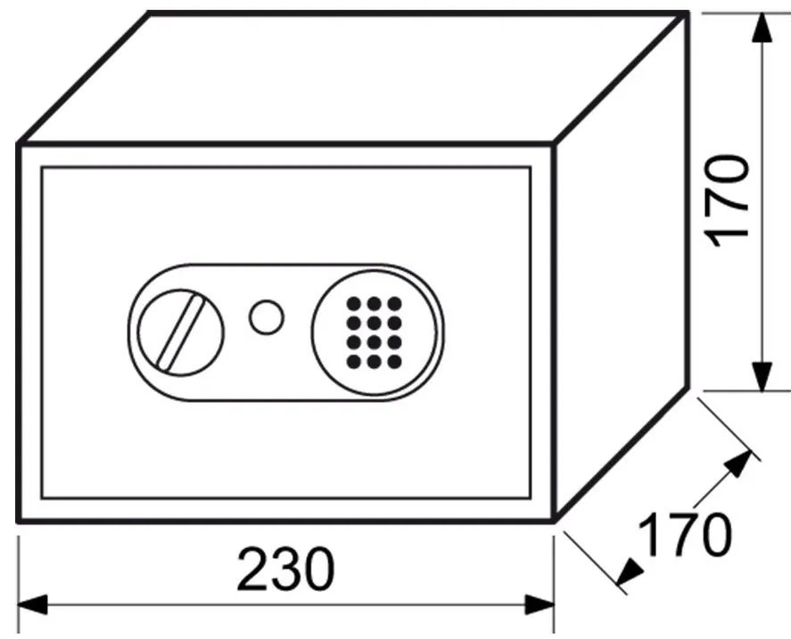 Richter Czech Ocelový sejf s elektronickým zámkem RS.17.EDN.R