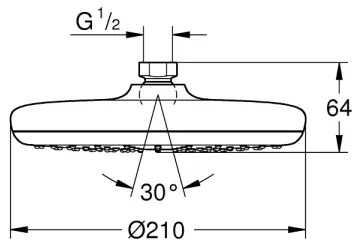 GROHE 26410000 - Hlavová sprcha TEMPESTA 210 mm lesklý chrom