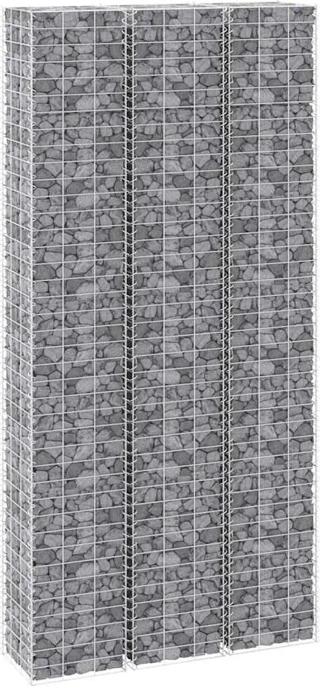 Gabionové vyvýšené záhony 3 ks 30 x 30 x 200 cm železo 151251