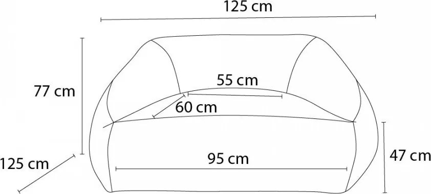 Oranžový sedací vak z umělé kožešiny Lilibet – Bobochic Paris
