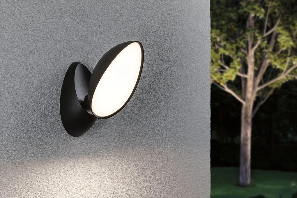 P 94767 LED venkovní nástěnné svítidlo Batona IP44 137x110mm 3000K 12W 230V antracit hliník - PAULMANN