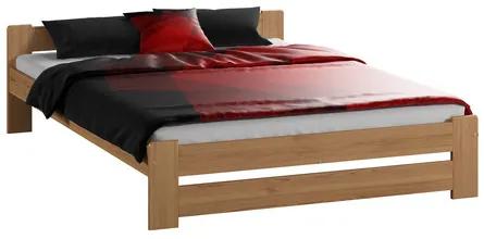 Vyvýšená masivní postel Euro 160x200 cm včetně roštu Olše