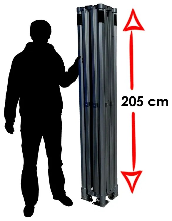Nůžkový párty stan RedX® PROFI EXTREME COMPOSITE 4x6 m (Plně profesionální párty stan 4x6 m ve verzi s pevnou kompozitovou konstrukcí - dostupný v 8)