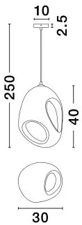 Designový lustr Tempus 30