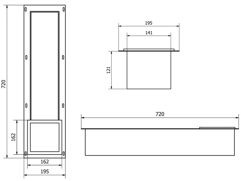 Mexen X-Wall-B, zabudovaný zásobník na toaletní papír, bílá, 1925