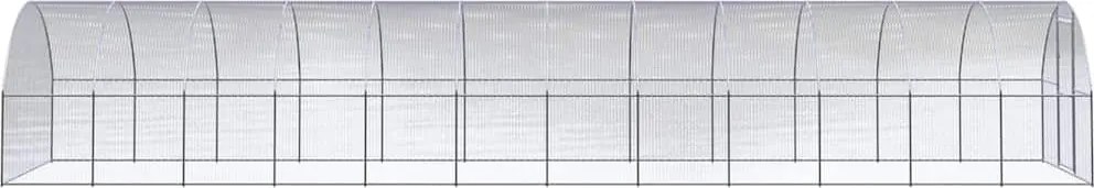 Venkovní klec pro kuřata 3 x 12 x 2 m pozinkovaná ocel 3095468