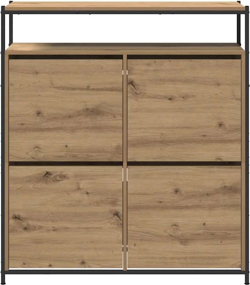 Skříň na obuv 100 x 34 x 112 cm Kompozitní dřevo Dub artisan 3365548