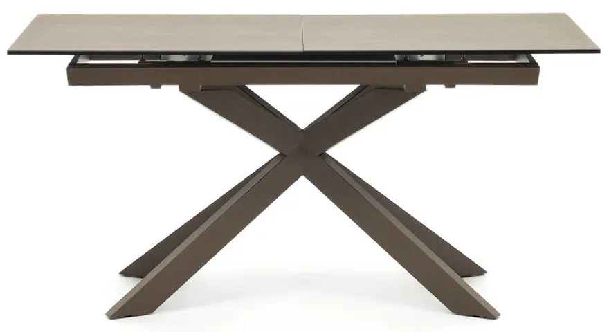 Hnědý rozkládací jídelní stůl s keramickou deskou 90x160 cm Atminda – Kave Home