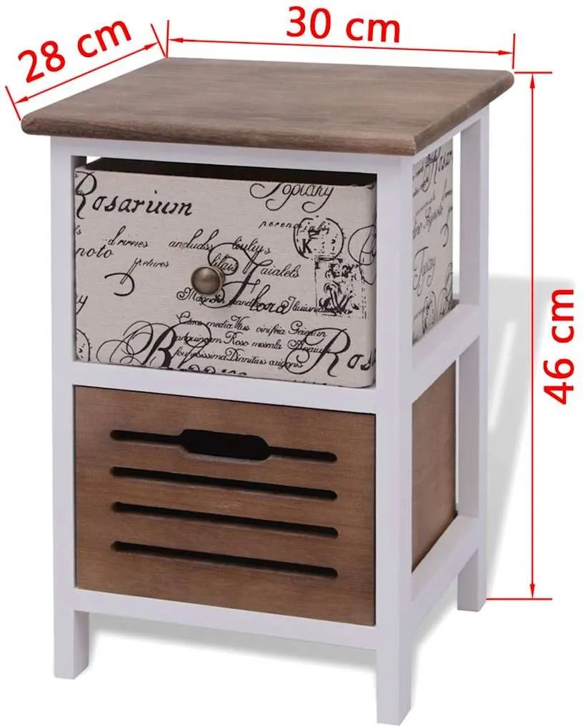 Noční stolky 2 ks dřevěné 242883