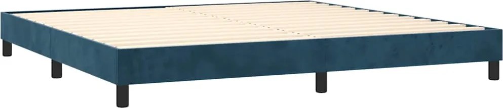 Box spring postel s matrací tmavě modrá 200x200 cm samet 3141387