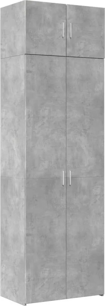Úložná skříňka betonově šedá 70x42,5x225 cm kompozitní dřevo 3281325