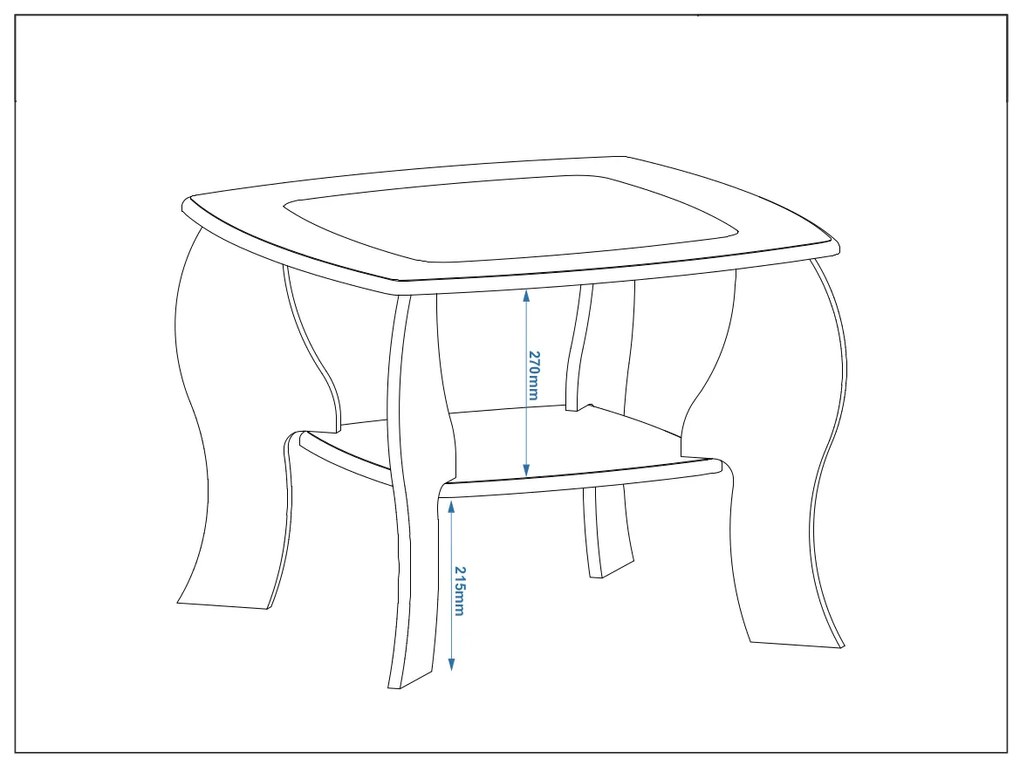 Vomaks unit, s.r.o. Konferenční stolek LUTIK MDF Barva: wenge + dub světlý