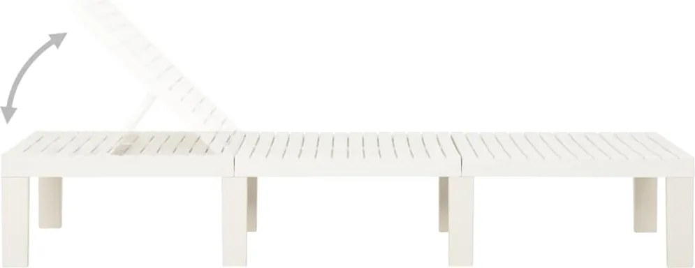 Zahradní lehátko plast bílé 315826