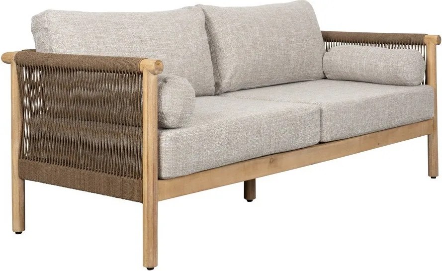 Šedobéžový čalouněný zahradní lounge set pro 3 osoby Oasis – Dutchbone